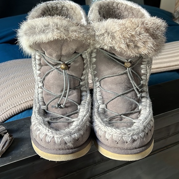Mou Boot | Shoes | Grey Eskimo Dream Catcher Lace Up Mou Boots | Poshmark
